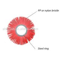China Customized Industrial Road Sweeper Brush Flat Rotary PVC Roller 600mm Hair Length for sale