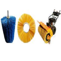 China Customized Industrial Road Sweeper Brush Flat Rotary PVC Roller 600mm Hair Length for sale