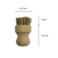China Natural Tampico Fibre Beech Wood Household Cleaning Brush 22cm Kitchen Cleaner for sale