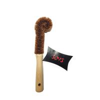 China Natural Vegan Fiber Wooden Dish Scrub Brush 27cm Eco Friendly Cleaning Brush for sale