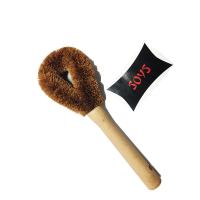 China Eco Friendly Natural Wooden Pot Scrubber with Sisal Bristle 1000 Pieces MOQ for sale