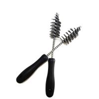 China Stainless Steel Brass Wire Tube Cleaning Brush 27cm Industrial Spiral Brush for Polishing Rust Removal for sale