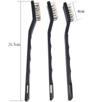 China 3Pcs Mini Wire Stainless Steel Toothbrush 26.5cm Brass Wire Ss Wire Brushes for sale