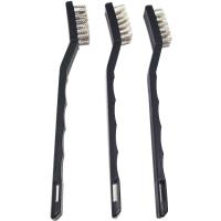 China 7 Inch Stainless Steel Wire Brush Mini Clean Metal Bristle Toothbrush for Rust Removal for sale