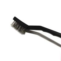 China 7 Inch Stainless Steel Wire Brush Mini Clean Metal Bristle Toothbrush for Rust Removal for sale