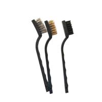 China Flexible Mini Brass Stainless Steel Wire Brushes 26.5cm Nylon PP Materials for sale