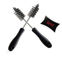 China Stainless Steel Brass Wire Tube Cleaning Brush 27cm Industrial Spiral Brush for Polishing Rust Removal for sale