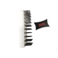 China Plastic Base Block Industrial Cleaning Brushes 19.5cm Length Steel Wire Scrub Brush for sale