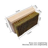 China Wooden Handle Stainless Steel Wire Brush 11cm Carbon Wire Beech for sale