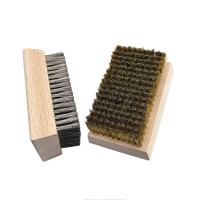 China Wooden Handle Stainless Steel Wire Brush 11cm Carbon Wire Beech for sale