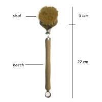 China Wooden Coconut Sisal Household Cleaning Brush 27cm Dish Washing Brush Kitchen Scrubber for sale