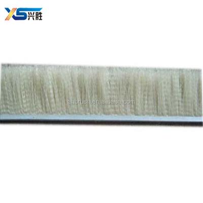 China Non Silicone Brush Pile Weather Stripping Dust Proof Door Nylon Brush Seal 0.8mm Thick for sale