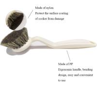 China Natural Hog Bristle Kitchen Cleaning Brush 23cm Non Stick Oil Dish Brush for sale