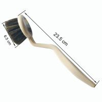 China Non Stick Oil Kitchen Cleaning Brush Hog Bristle 23.5cm Wooden Handle Sisal for sale
