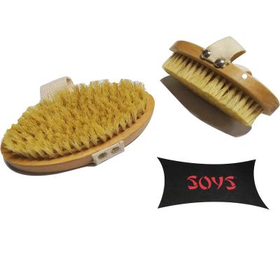 China Eco Friendly Natural Boar Bristle Oval Household Cleaning Brush Custom Size Wooden Handle for sale