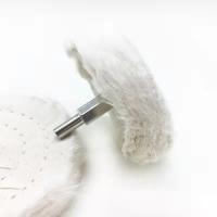 China White Flannelette Cloth Polishing Wheel Brush T Shaped Grinding Head 75mm Width for Metal Glass for sale