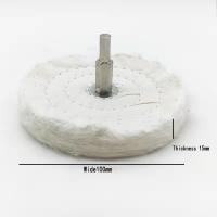 China White Flannelette T Shaped Cotton Polishing Cloth Wheel 1/4 Inch Shank Industrial Cleaning Brush for sale