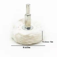 China White Flannelette T Shaped Cotton Polishing Cloth Wheel 1/4 Inch Shank Industrial Cleaning Brush for sale