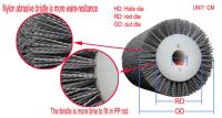 China Industrial PP Nylon Bristle Cleaning Roller Brush For Equipment for sale