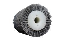 China Nylon Abrasive Bristle Industrial Cleaning Brush Roller for Wood Polishing 100mm for sale