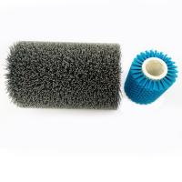 China Nylon Abrasive Bristle Industrial Cleaning Brush Roller for Wood Polishing 100mm for sale