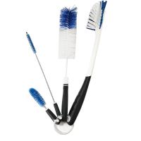 China Eco Friendly PP Bottle Washing Brush Set 35cm 4 Piece Cleaning Kit for sale
