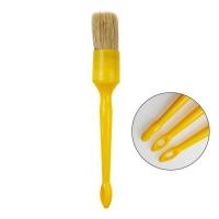 China 5PCS Pig Bristle Car Detailing Brush with Solid Plastic Handle for sale