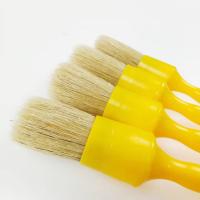 China 4PCS Soft Hog Bristle Round Brush for Car Auto Washing Detailing Cleaning for sale