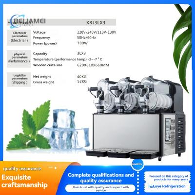 China Commercial Three Cylinder Slush Machine Food Grade Frozen Drink Maker For Juice And Ice Cream for sale