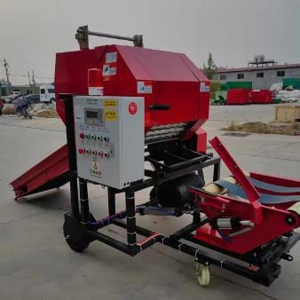 China Multifunctional Straw Packing Machine Round Bale Baler Wrapper All In One Silage Briquetting Machine For Livestock for sale