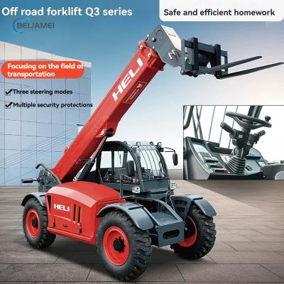 China Multifunctional 4WD Telescopic Forklift Diesel Telescopic Handler For Aerial Work And Material Handling for sale