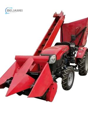 China Four Wheel Tractor Mounted Mini Corn Harvester Agricultural Silage Feed Straw Chopper Harvester for sale