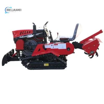 China Factory Direct Crawler Tiller Small Agricultural Rotary Tiller Dry Paddy Field Multifunctional Cultivator for sale