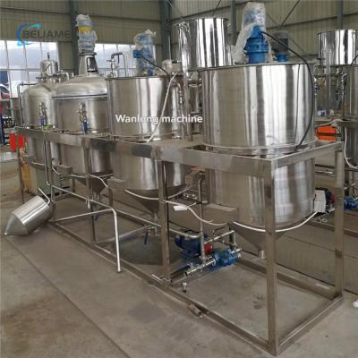 China Full Automatic Edible Oil Refining Production Line Stainless Steel Oil Degumming Bleaching Refinery Machine for sale