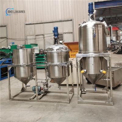 China Stainless Steel Oil Refinery Plant For Soybean Tea Seed Oil Degreasing And Bleaching Refining Equipment for sale