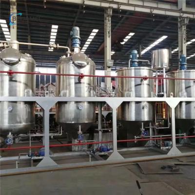 China Stainless Steel Edible Oil Refining Machine Tea Seed Soybean Degreasing Bleaching Equipment Complete Oil Refinery Line for sale