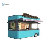 China Outdoor Mobile Food Cart Container Food Truck Street Vending Kiosk Commercial Apple Cabin Retail Booth for sale