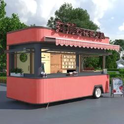 China Outdoor Mobile Food Cart Container Food Truck Street Vending Kiosk Commercial Apple Cabin Retail Booth for sale