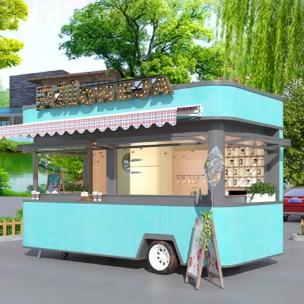 China Mobile Container Shop Apple Cabin Kiosk Outdoor Street Food Truck Commercial Vending Food Cart for sale