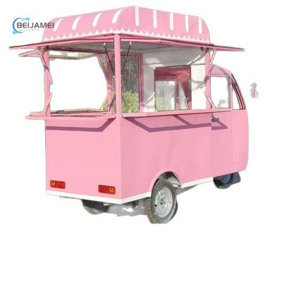 China Electric Three Wheel Mobile Food Cart Multifunctional Fried Snack Breakfast Milk Tea Cold Drink Vending Truck for sale