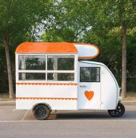 China Multifunctional Electric Food Tricycle Mobile Breakfast Fried Snack Cart Milk Tea Cold Drink Food Truck for sale