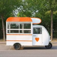 China Electric Three Wheel Mobile Food Cart Multifunctional Fried Snack Breakfast Milk Tea Cold Drink Vending Truck for sale