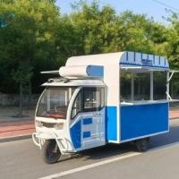 China Electric Three Wheel Mobile Food Cart Multifunctional Fried Snack Breakfast Milk Tea Cold Drink Vending Truck for sale