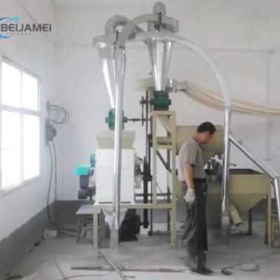 China Automatic Wheat Flour Mill Machine Double Circular Sieve Oat Coarse Grains Milling Equipment for sale
