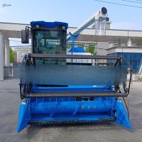 China Agricultural Full Feed Combine Harvester Rice Wheat Corn Harvester High Power With Grain Tank for sale