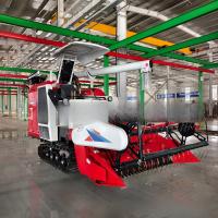 China High Efficiency Combine Harvester Wheat Rice Corn Harvesting Machine With Grain Storage Tank for sale