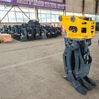 China Excavator Attachment Hydraulic Rotating Grapple 5 Teeth Wood Grapple Forestry Log Gripper Machine for sale