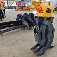 China Excavator Hydraulic Rotating Log Grapple 5 Teeth Wood Grabbing Machine Excavator Hydraulic Attachment for sale