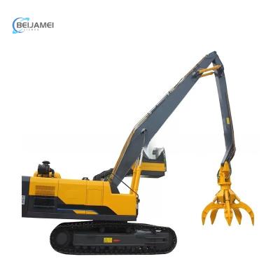 China Heavy Duty Hydraulic Scrap Grapple 360° Rotating Orange Peel Grab For Excavator Concrete Demolition for sale