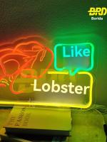 China Crayfish Seafood Crab Squid LED Neon Light Decorative Glowing Sign for sale